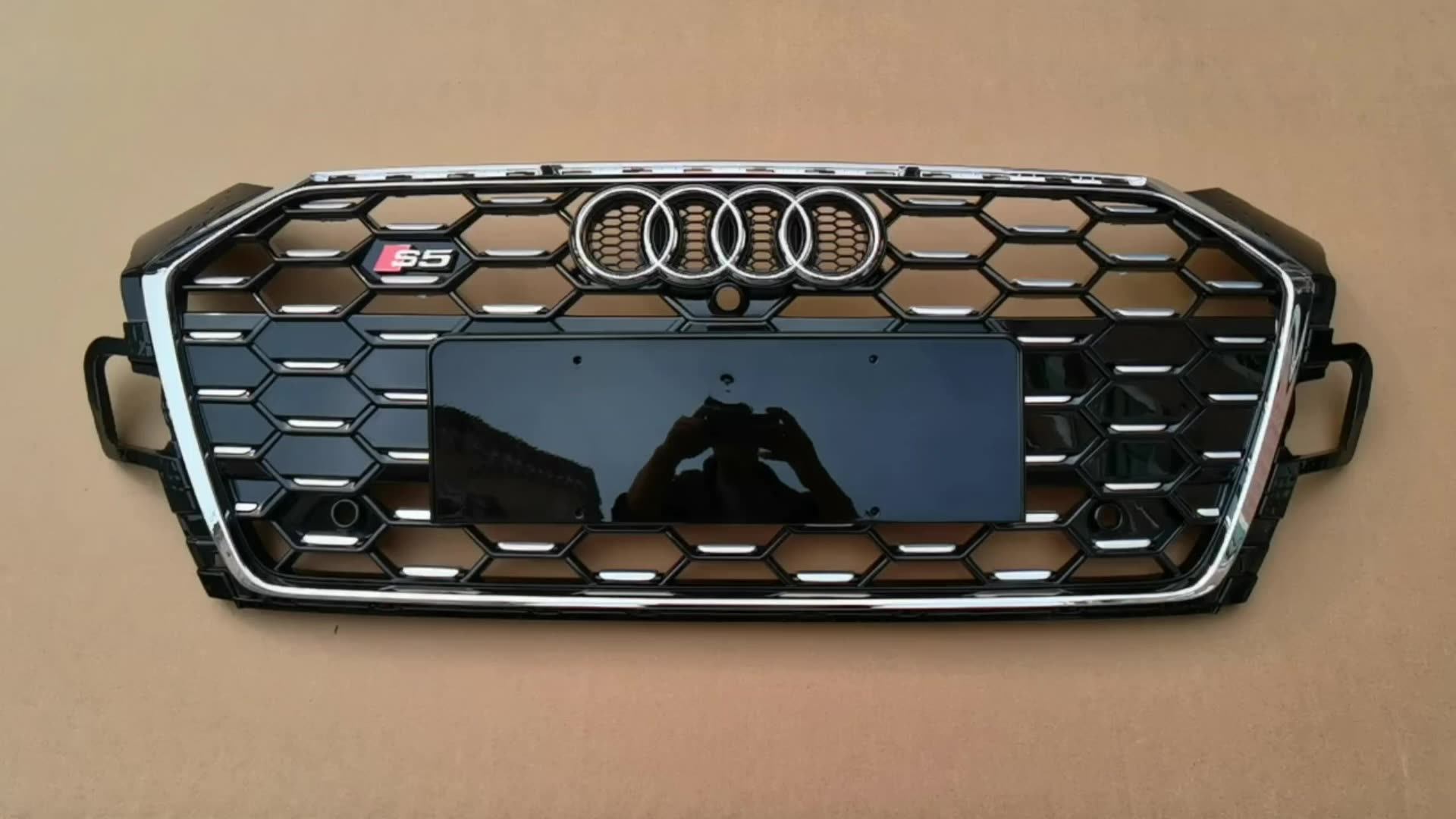 Rs5 S5 Honeycomb Front Grille For Audi A5 B9 B9.5 2021 2022 Upgrade S5 ...