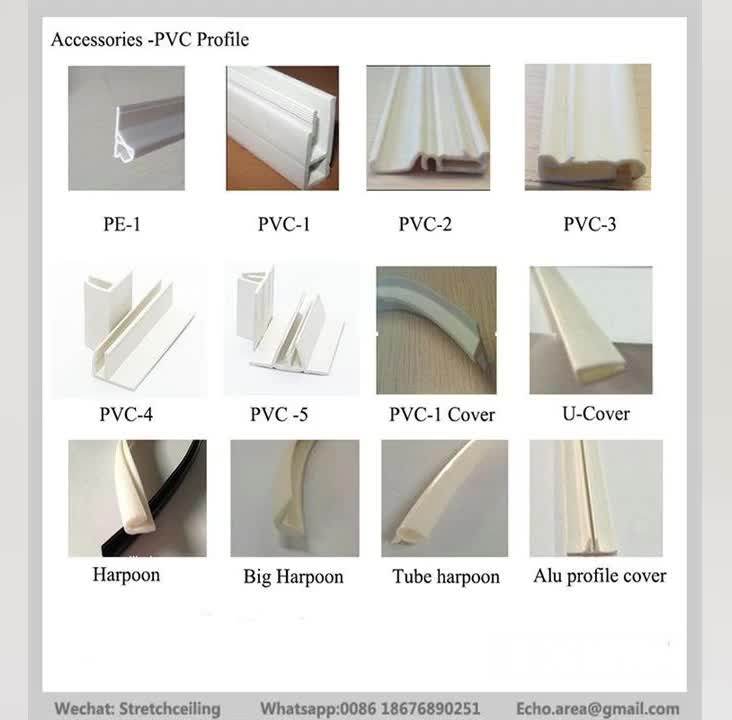 Stretch Ceiling Film Aluminum Profile Type 2 Pvc Cover - Buy Stretch ...