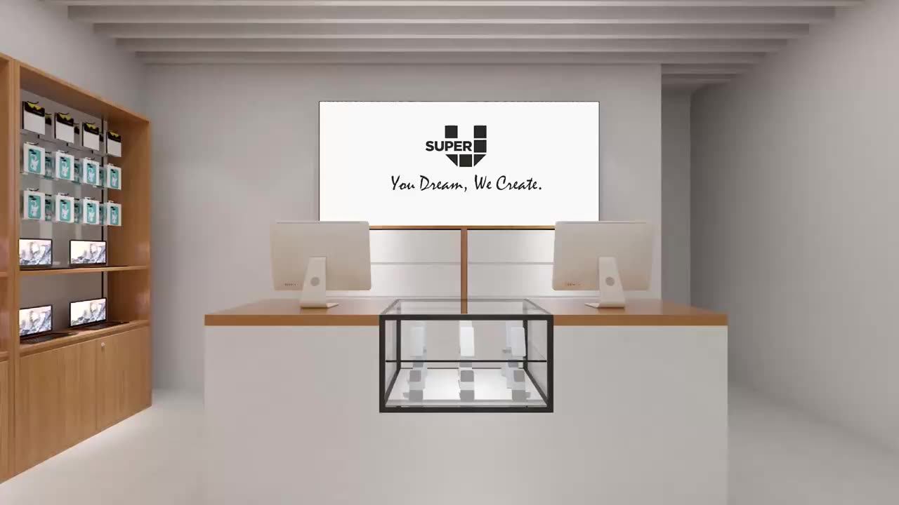 Customized Design Retail Cellphone Store Displays And Fixtures Display ...