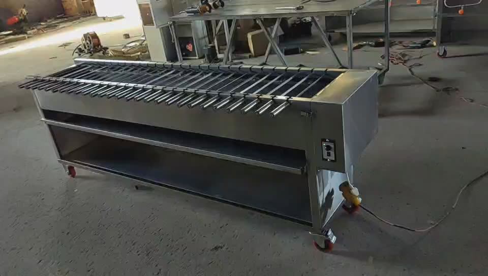 Fully Automatic Commercial Skewer Grill Fully Rotating Flipping Roasted ...
