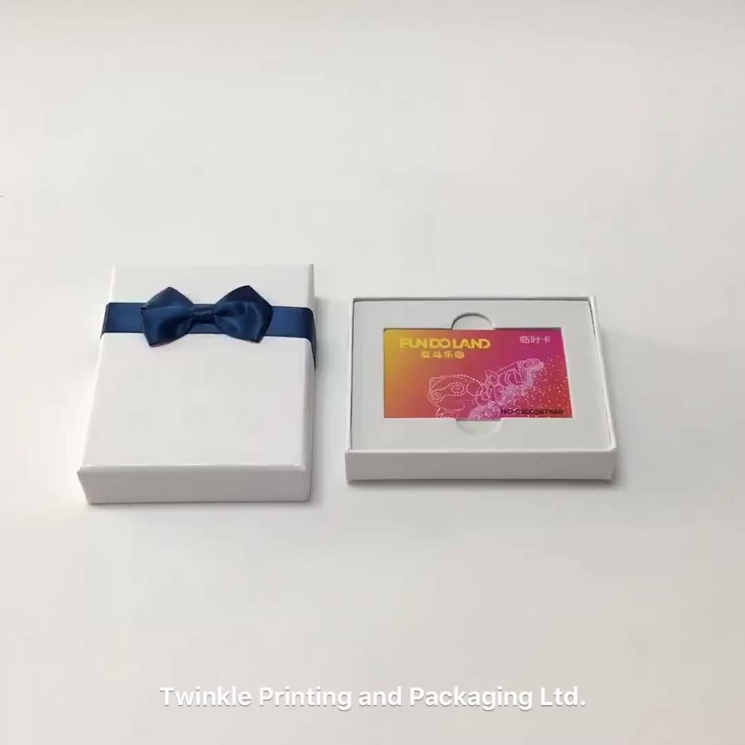 Professional Custom Logo Print Credit Card Gift Box With Cut Out Eva ...