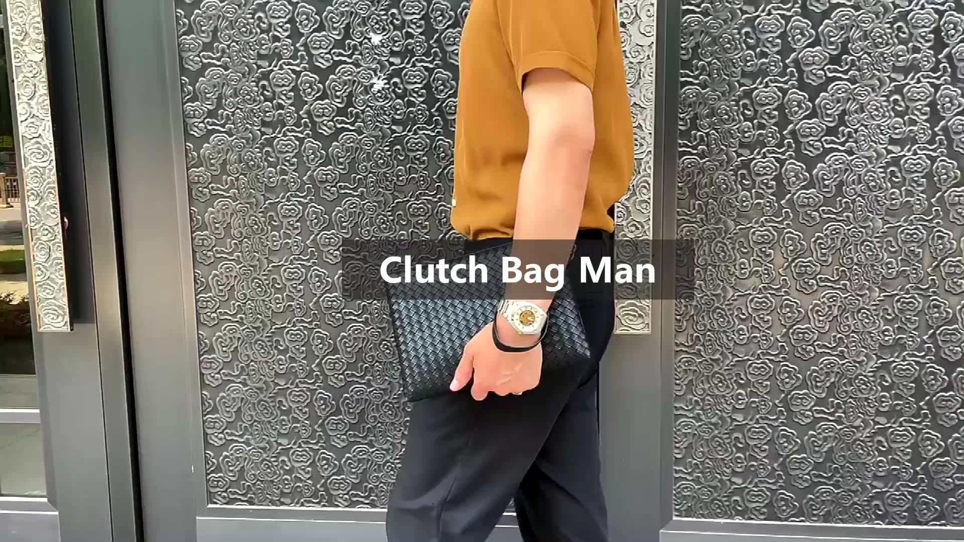 Luxury Design Pu Leather Men Color Handbags Clutch Bag Men Logo Man ...