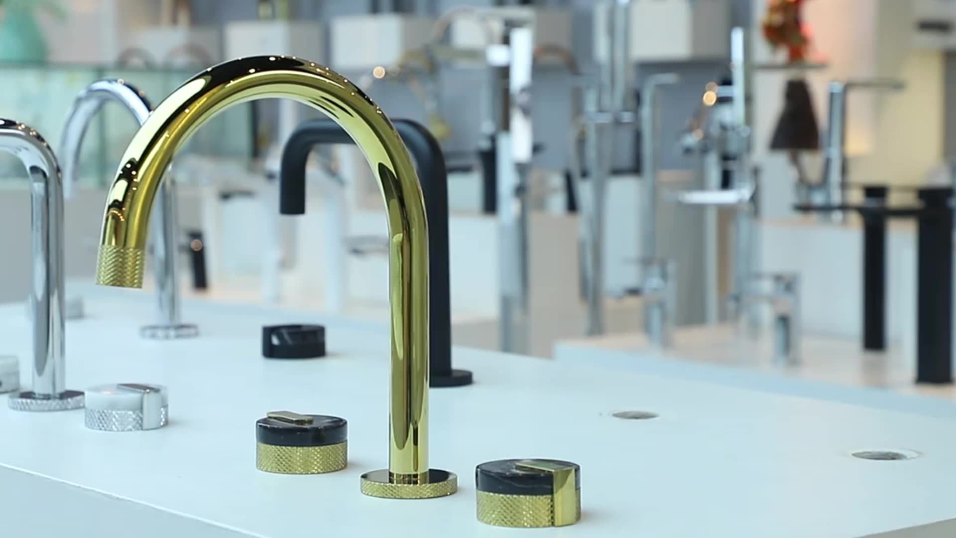 Brass Faucet Marble Swivel Switch Basin Faucet Hotel Bathroom Faucet ...
