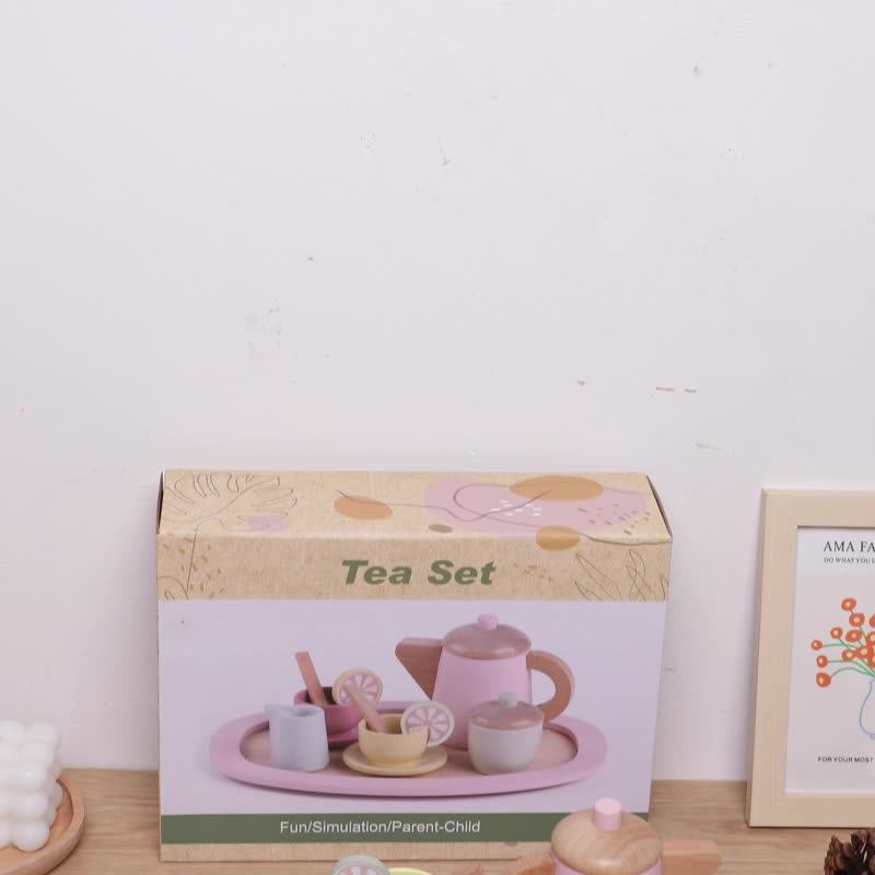 Wooden Tea Set For Playing,Wooden Toy Tea Set Kids,Wooden Play Kitchen ...