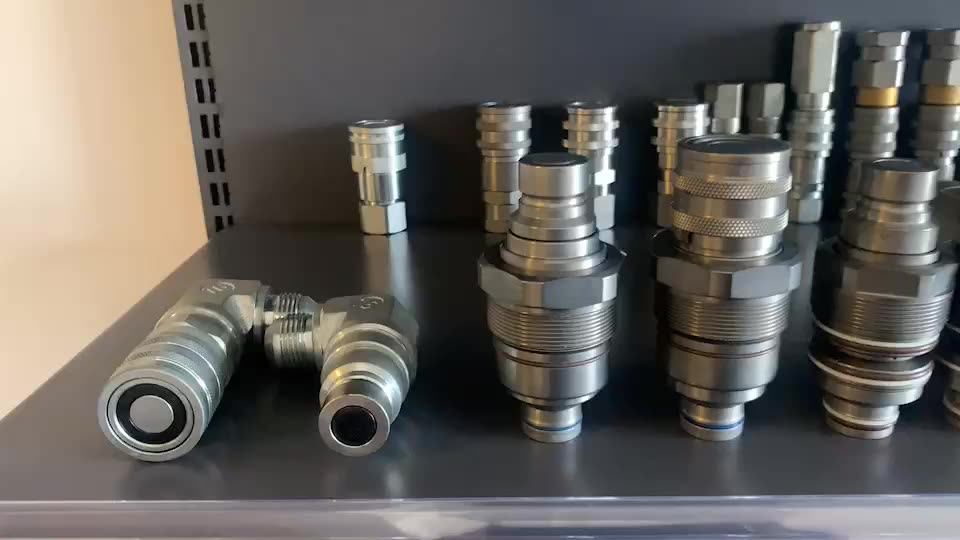 Iso16028 Standard Flat Face Type Hydraulic Quick Coupler For Skid Steer ...