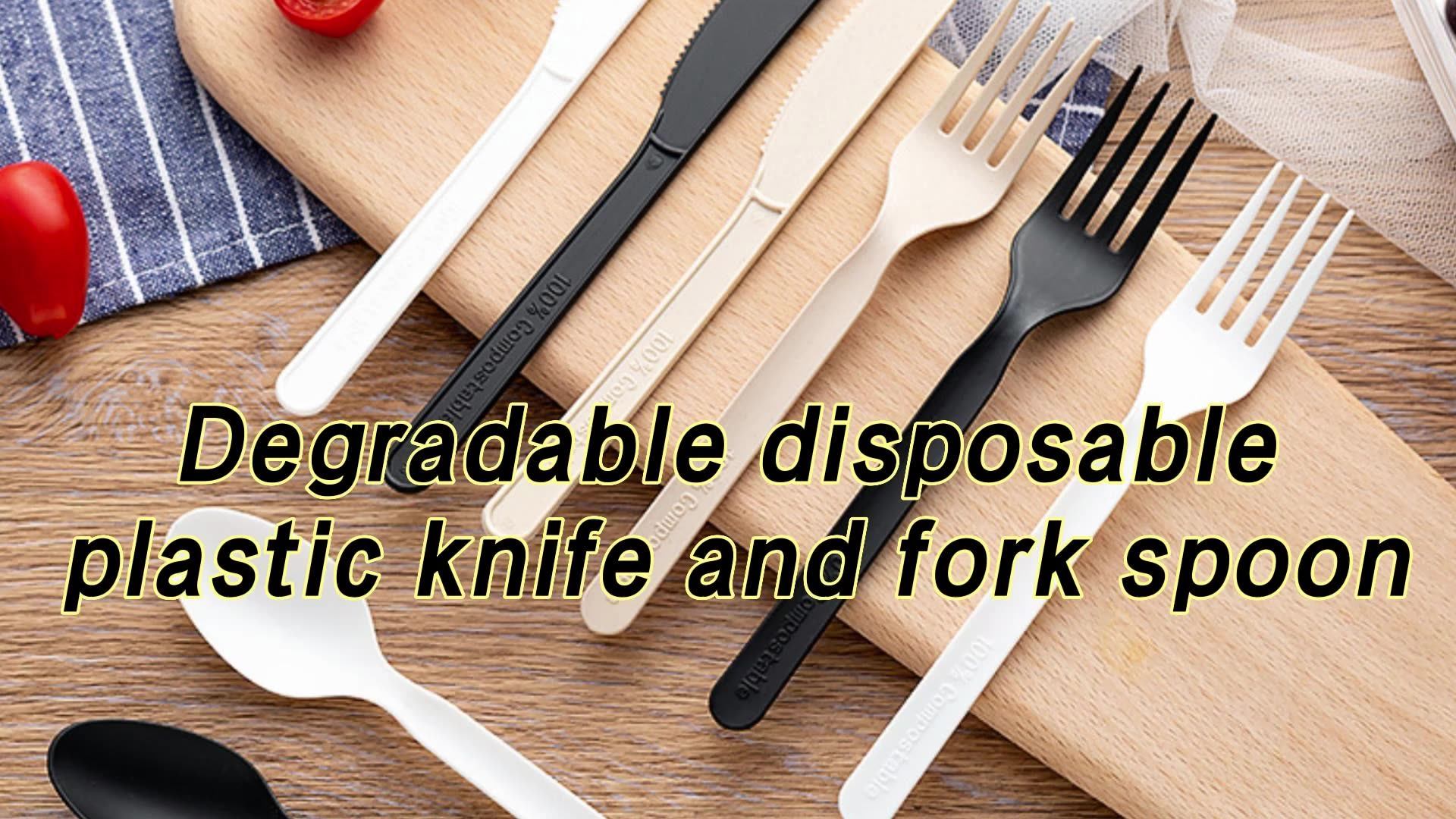 Biodegradable Forks Spoons And Knives Compostable Disposable Cutlery ...