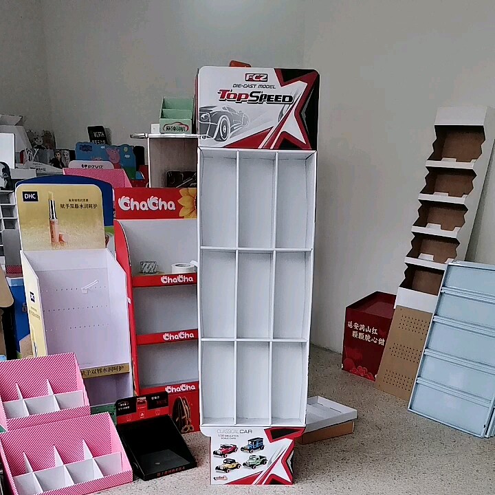 Customized Foldable Paper Display Shelf,Folding Cardboard Display Stand ...