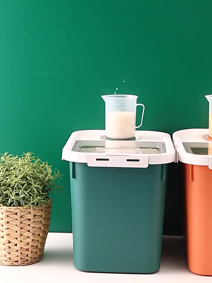 Airtight Food Container Cereal Grain Organizer Box 10 Kg Rice Container ...