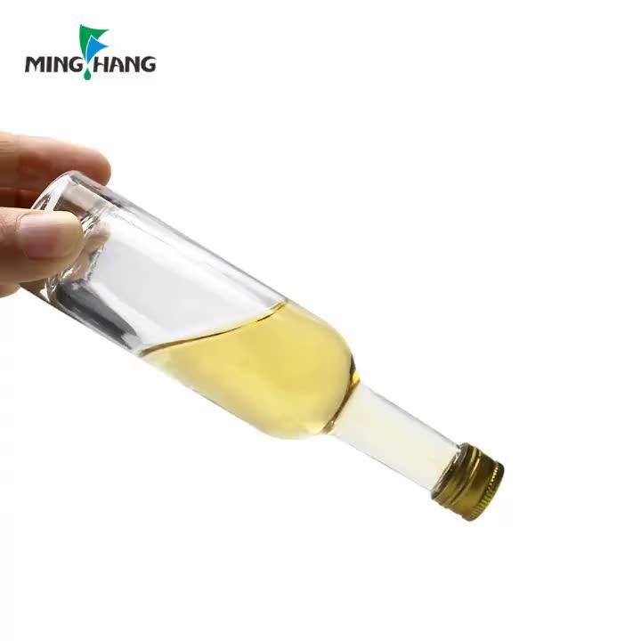 High Quality Clear Long Neck Custom 50ml Glass Mini Liquor Beer Bottle ...