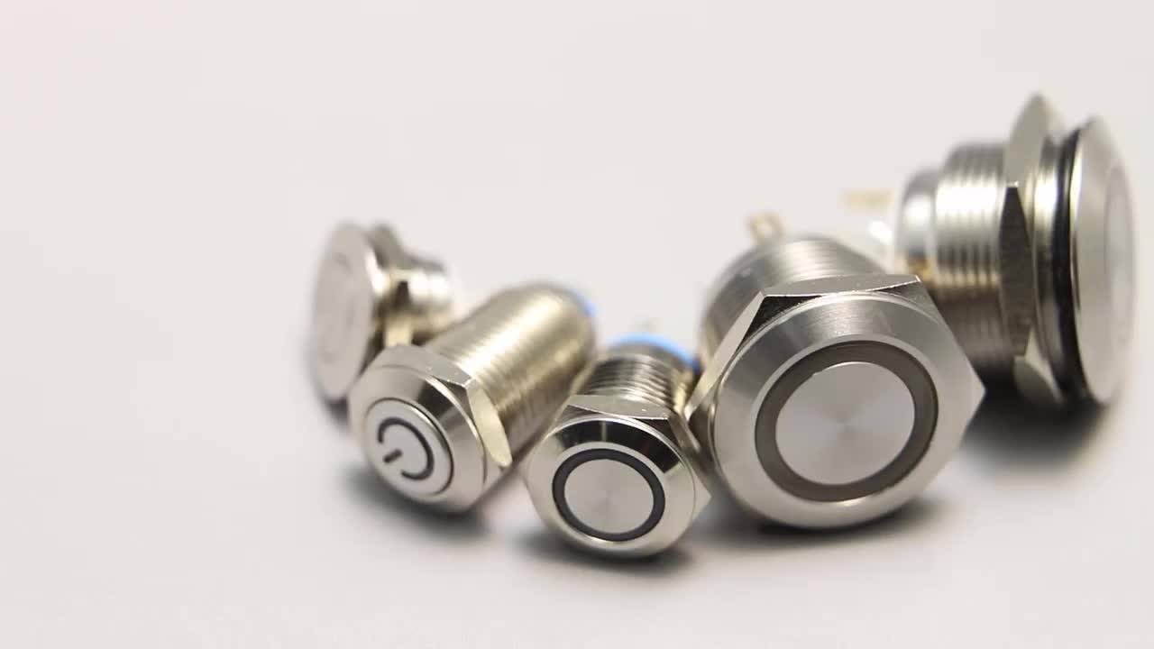 Metal Waterproof Ip67 Spdt Dpdt Stainless Steel Button 25mm Push Button ...