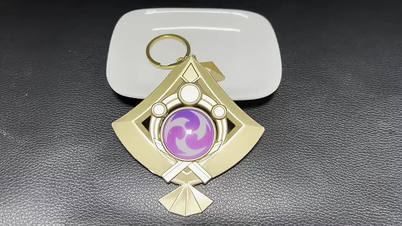 Hot Genshin Impact Yae Miko Vision Inazuma Electro Keychain 7 Element ...