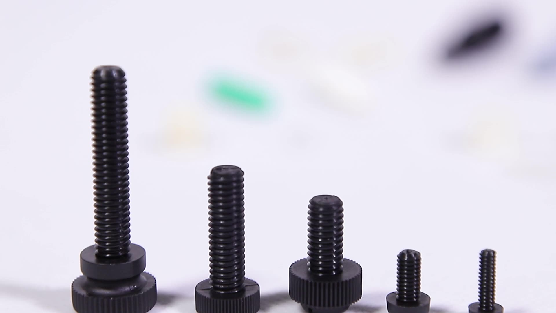 Metric M4 M5 M6 Thread Nylon Plastic Knurled Thumb Bolt Flat Round Head