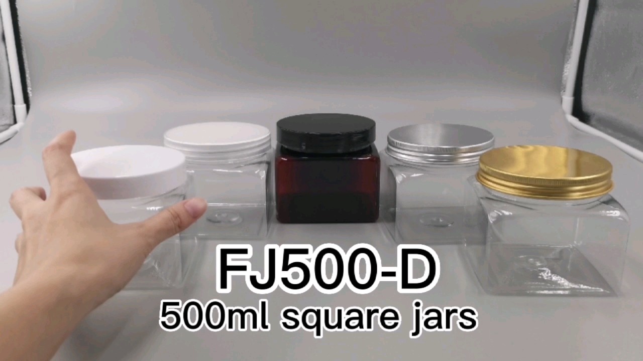 250ml 350ml 500ml Square Cosmetic Pet Jar Plastics Sugar Body Scrub ...