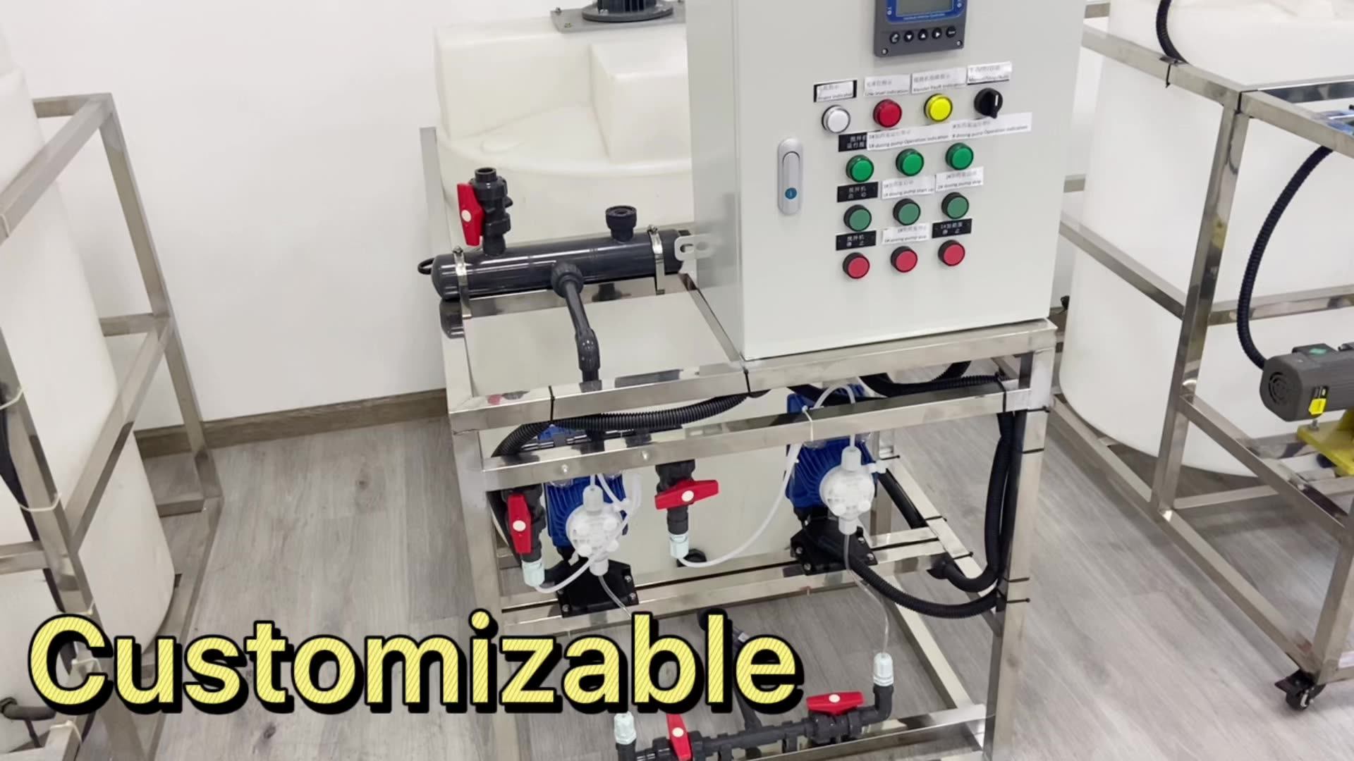 Automatic Dosing Tank With Mixing Agitator Chemical Dosing System Water ...