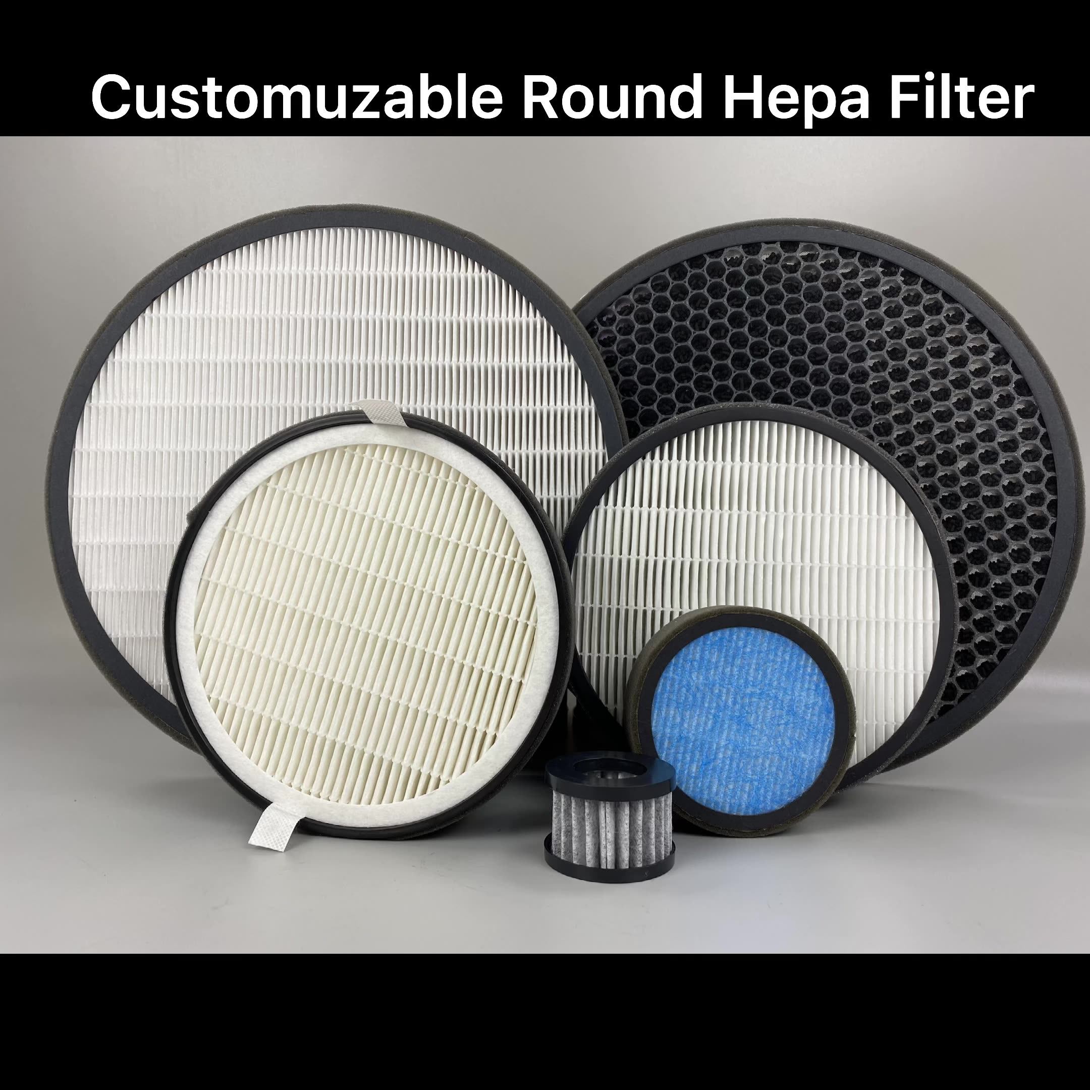 Customizable Air Purifier Filter H11 H12 H13 H14 Round Hepa Filters H10 ...