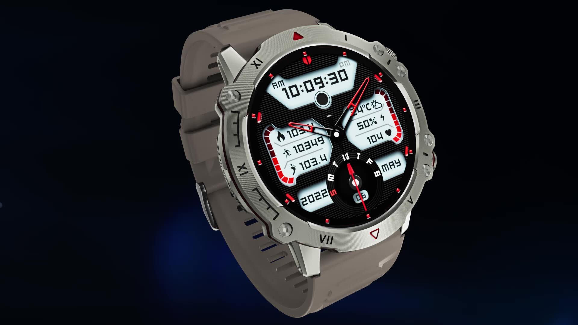 Gaoke 2023 High Quality D12 Smart Watch Bt Call 1.39 Inch Waterproof ...