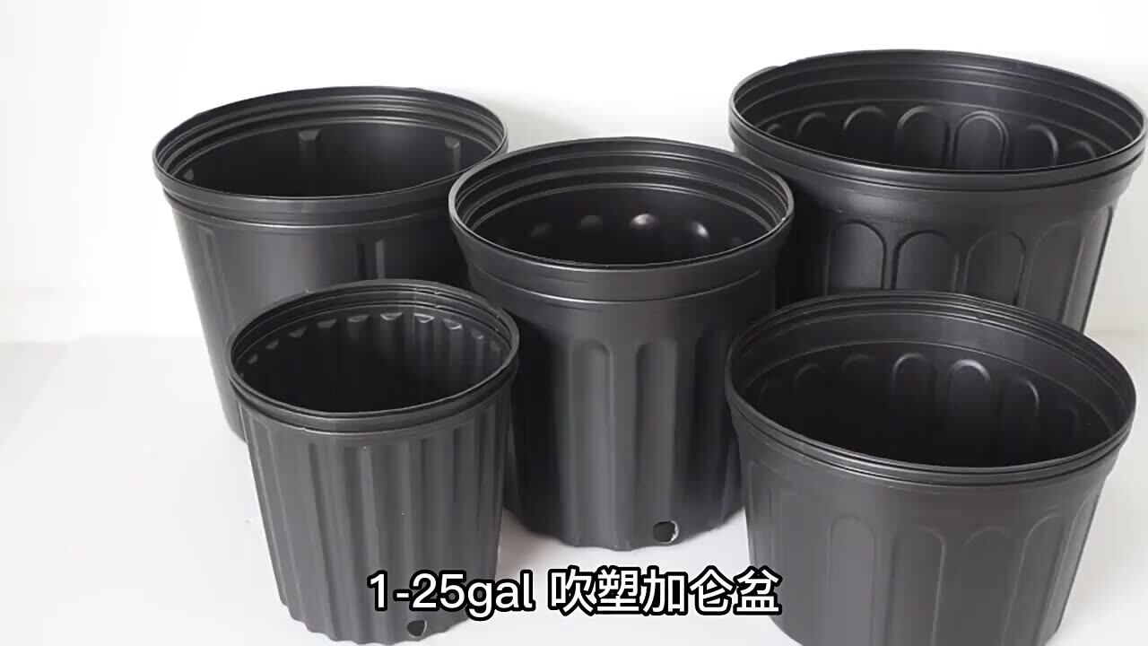 Plastic Gallon Supplier Pp Hdpe Black Plant Planter 1 2 3 5 7 10 15 20 ...