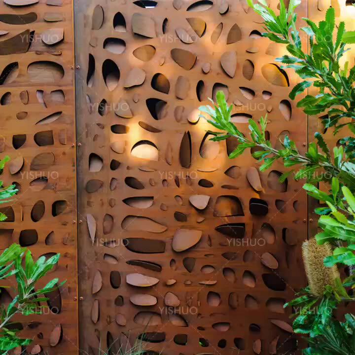 Metal Privacy Screen Laser Cut Decorative Steel Privacy Panel Metal ...