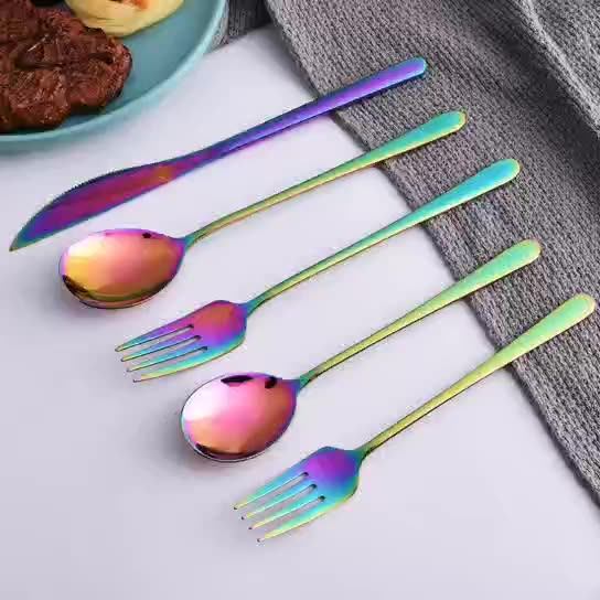 Wholesale Sus304 Stainless Steel Korea Cutlery Gold-plated Flatware ...