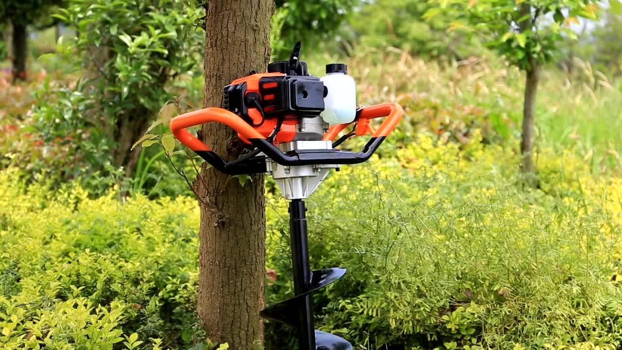 52cc Post Hole Digger Petrol Fence Fencing Earth Drill 100 200 300 Mm ...