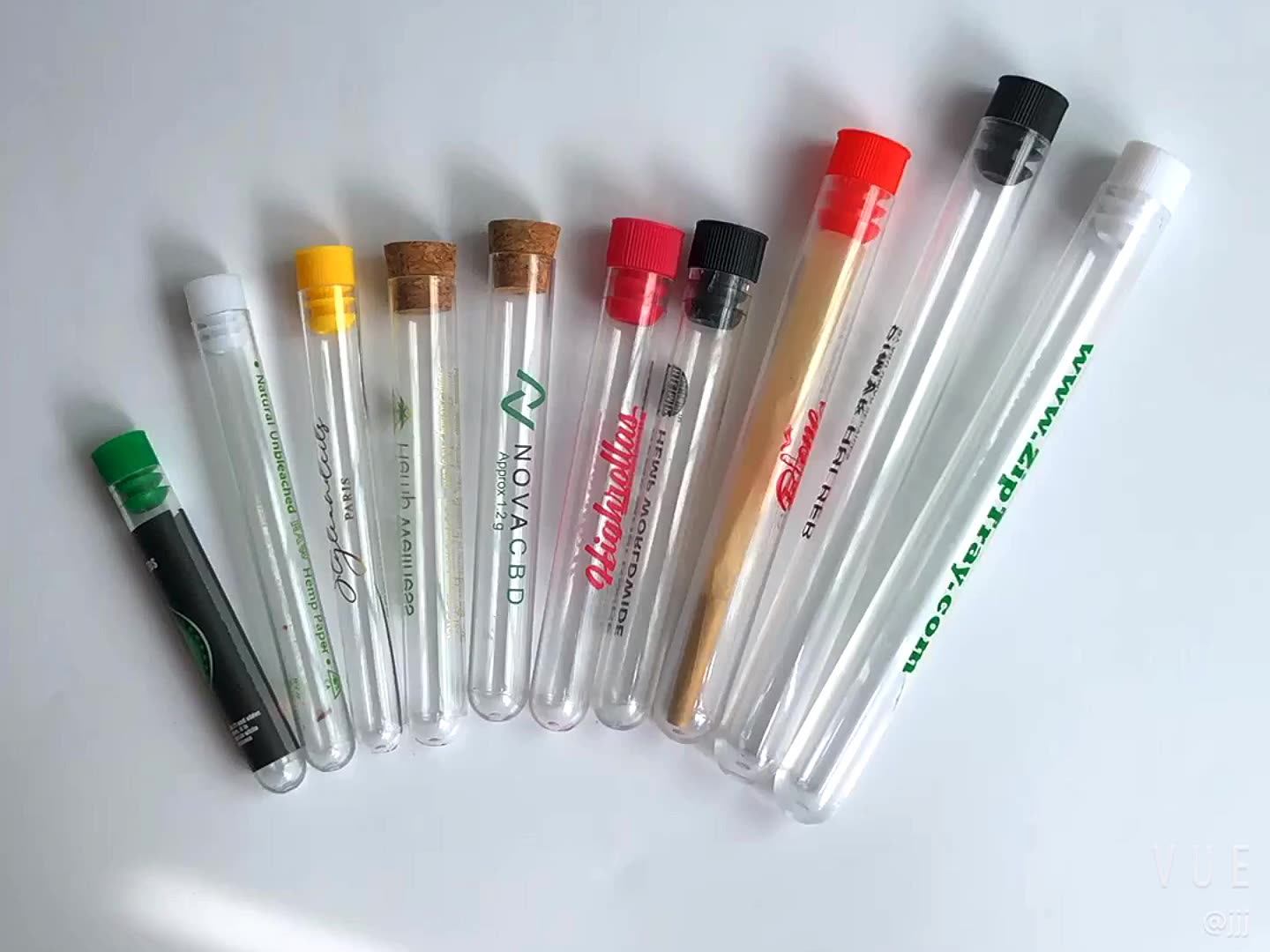 Hot Sell Pre Rolled Joint Plastic/glass Tubes Roll Containers Cork Top ...
