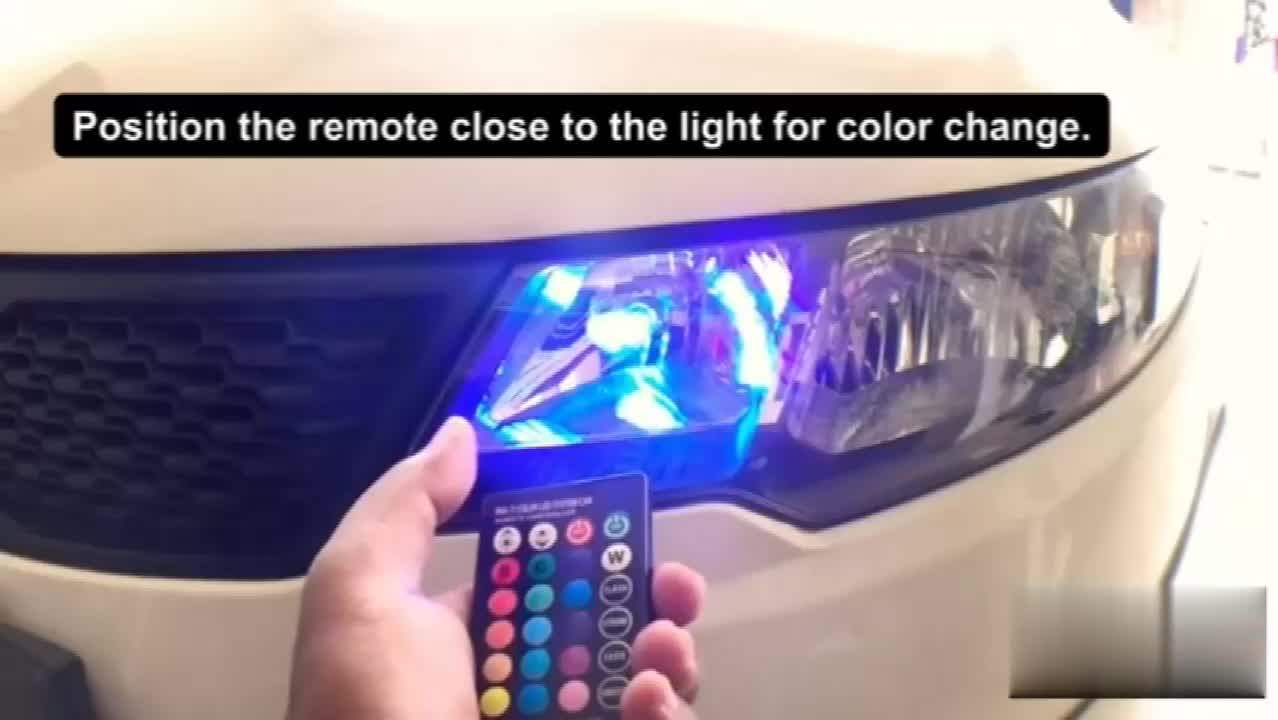 Rgb Car Width Lamp T10-5050-6smd Car Led Colorful Lights Strobe - Buy ...