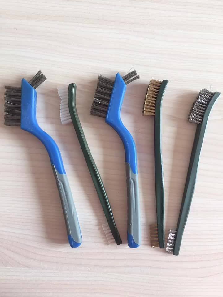 Industrial Burr Polish Brush With Rubber Handle Kitchen Rust Cleaning ...