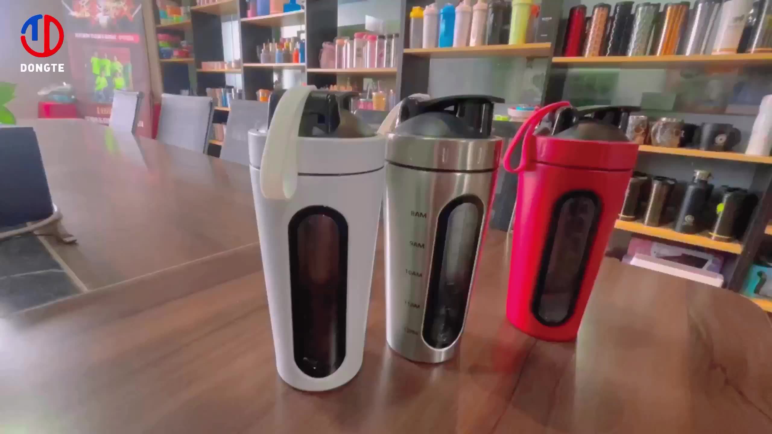 Blank Shaker Bottle Transparent 700ml Stainless Steel Shakers Protein ...