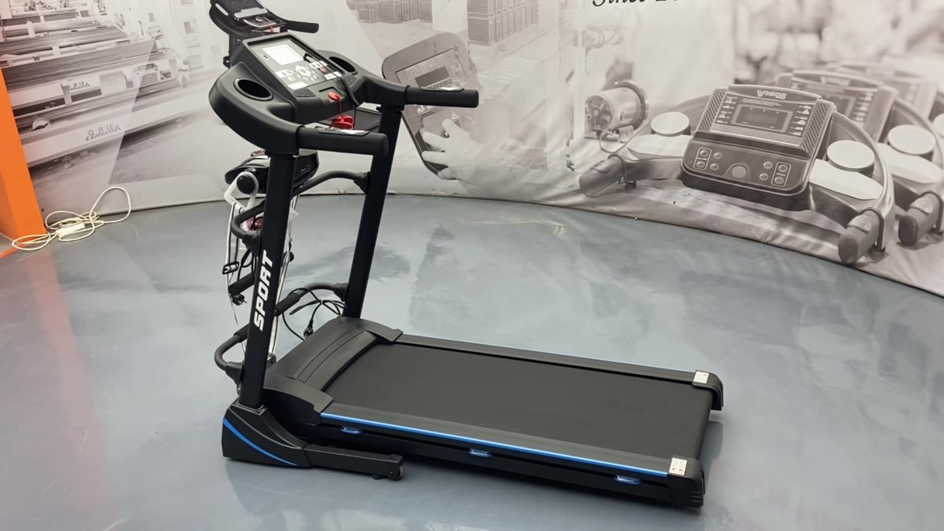 The Electric Foldable 1.75hp Home Treadmill Is Easy To Assemble And ...