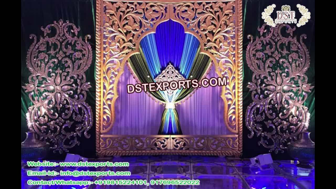 Glossy Sequence Wedding Backdrop Curtains Indian Wedding Backdrop ...