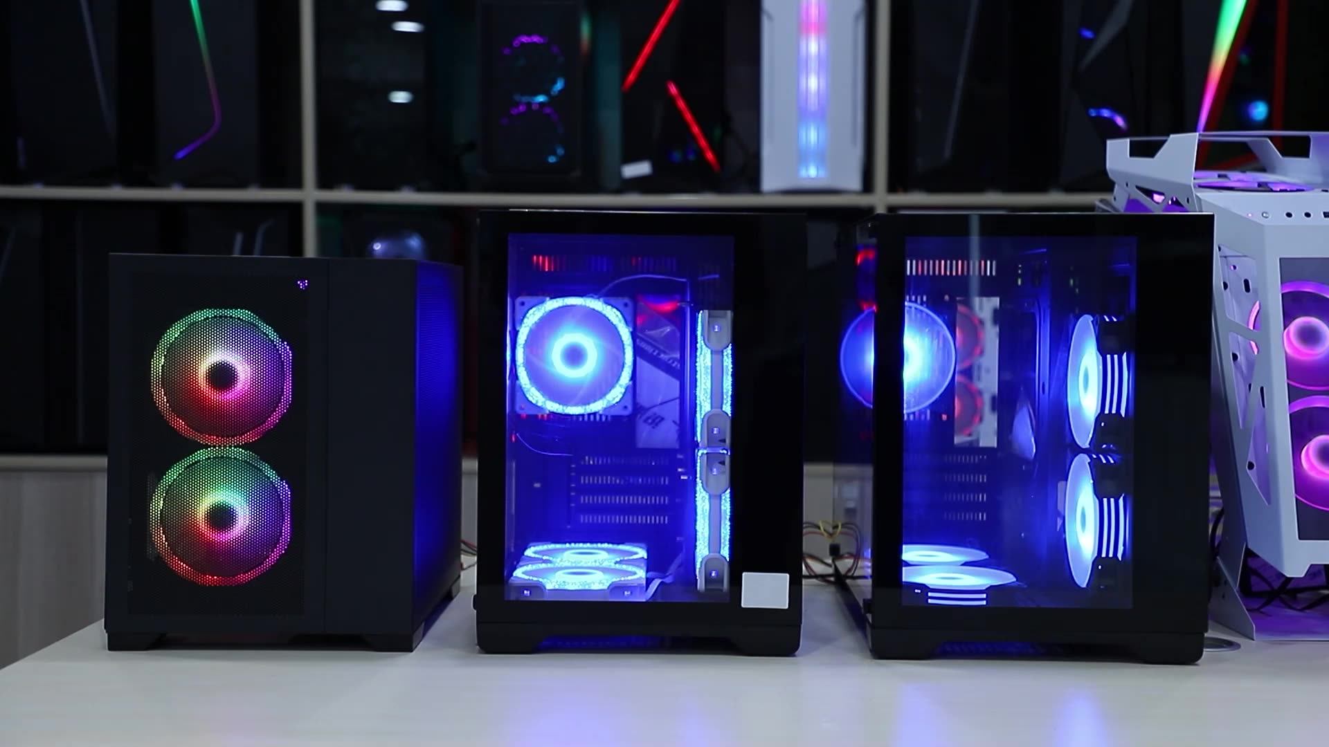 Deluxe Itx Mid Tower Table With Power Supply Card Reader Transparent ...