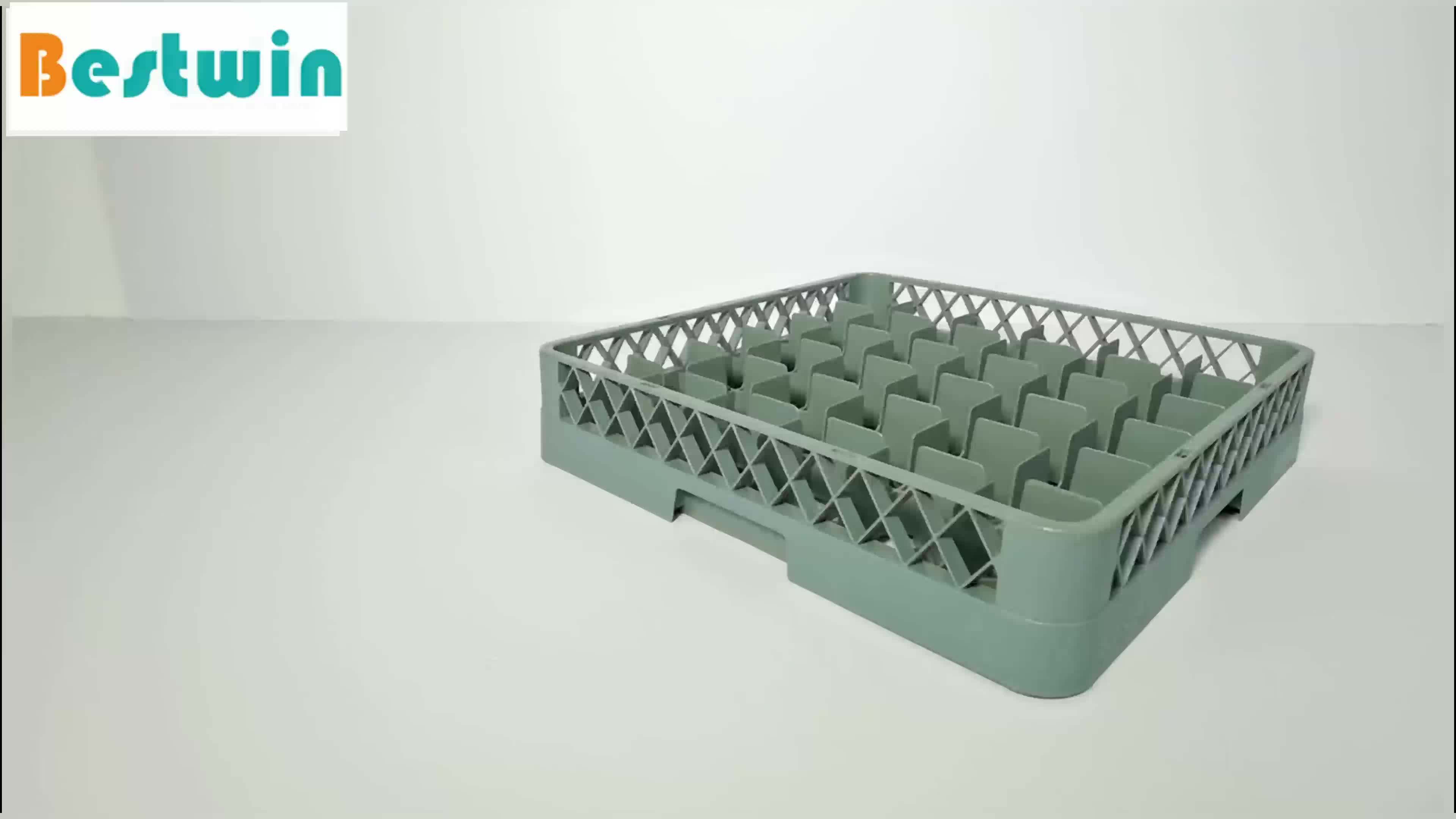 25-compartment Commercial Kitchen Glass Rack Dishwasher Basket Plastic ...