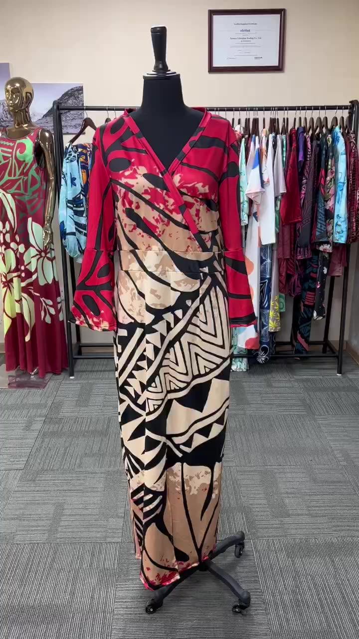 Latest Design Elegant Family Matching Outfits Polynesian Tribal Design ...