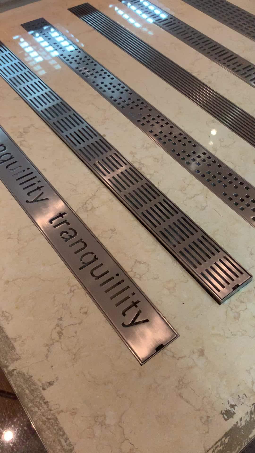 Wedge Wire Shower Drain Bathroom Floor Drain Stainless Steel Long ...