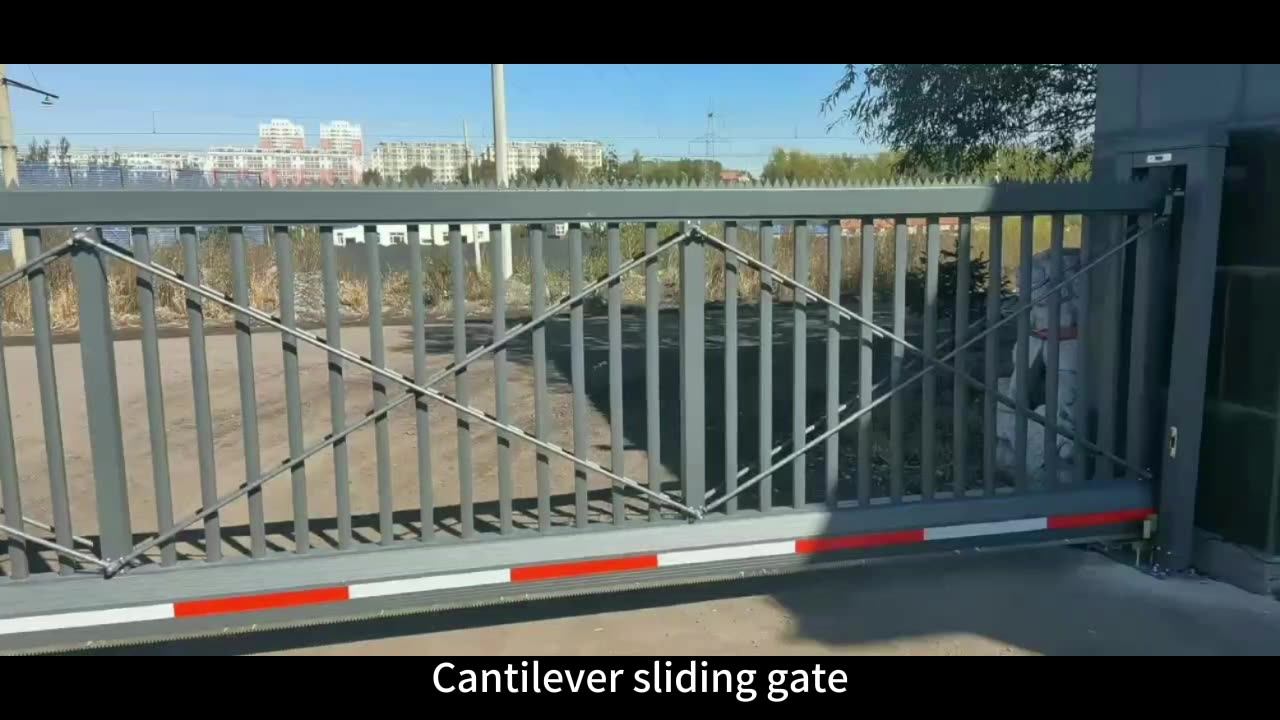 Composite Driveway Cantilever Sliding Main Gate Design Safety Fence ...