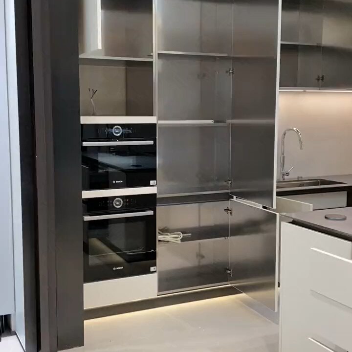 2021 New Design 304 Stainless Steel Kitchen Cabinet From China ...