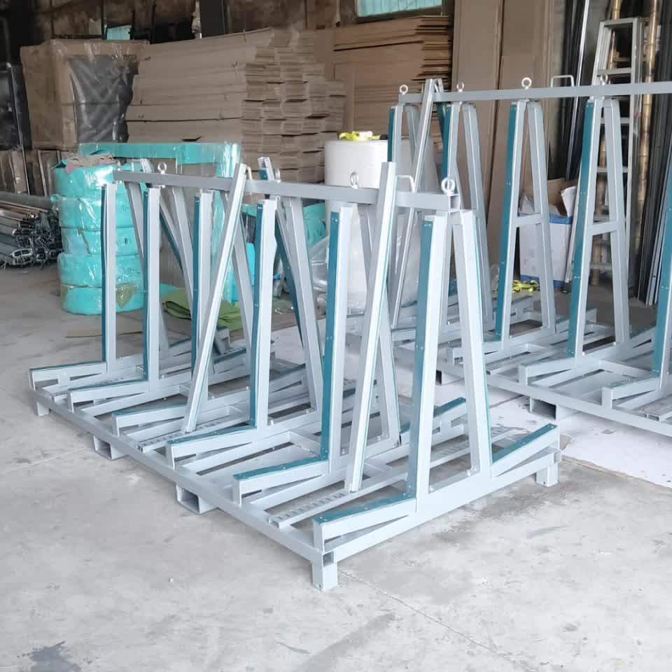 Double-sided Showroom Handling Equipment Glass Rack A-frame Granite ...