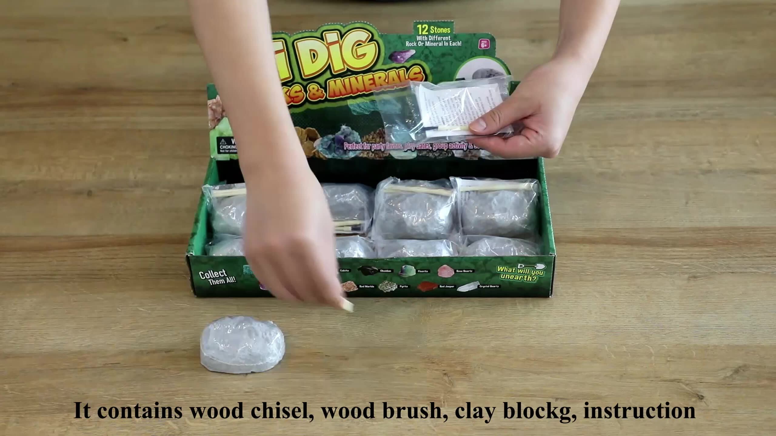 Diy Preschool Learning Educational Stem Science Toy Mineral Rock ...