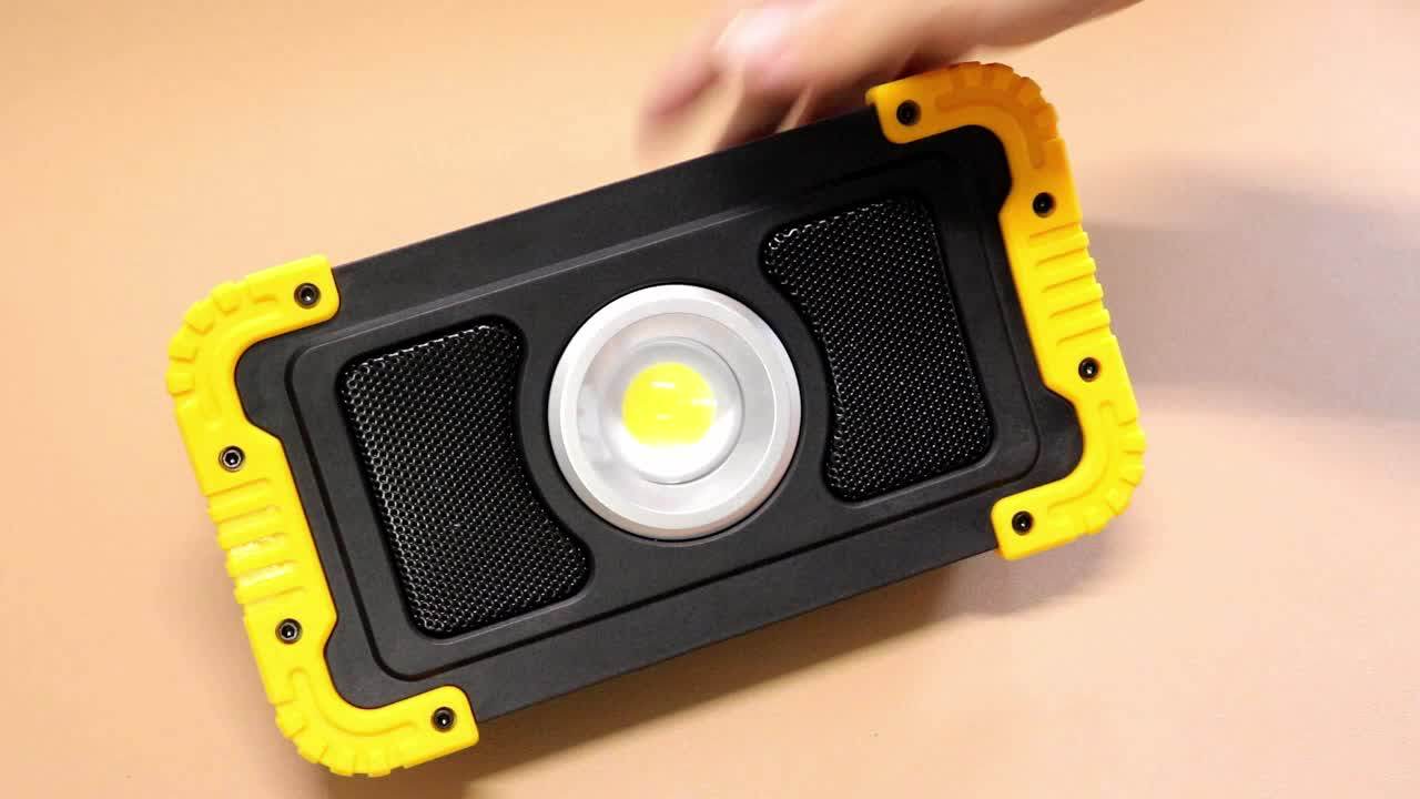 Rechargeable Wireless Speaker Work Light 20w Cob Led + Power Bank - Buy ...
