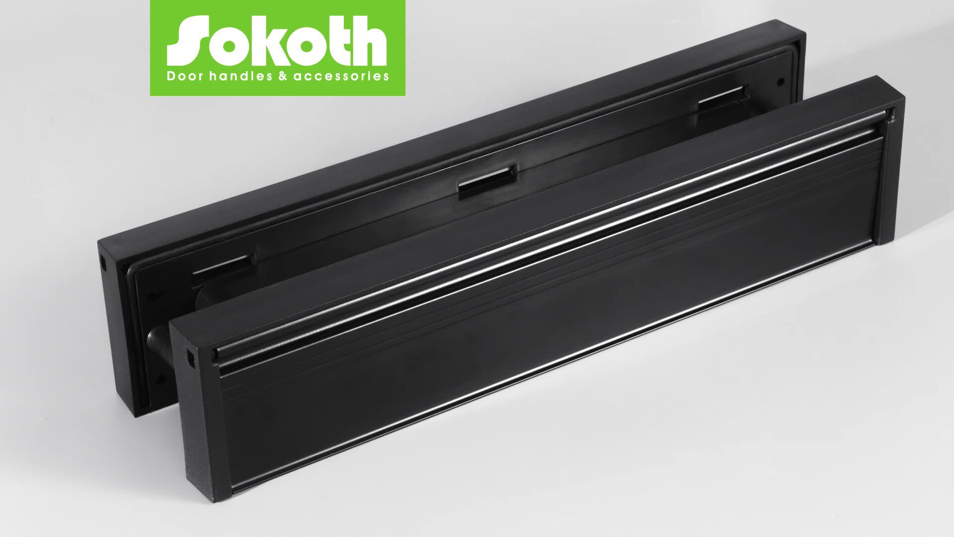 Upvc Letterbox 12" Letter Box Silver Black Letterplate Panel (20mm-40mm ...