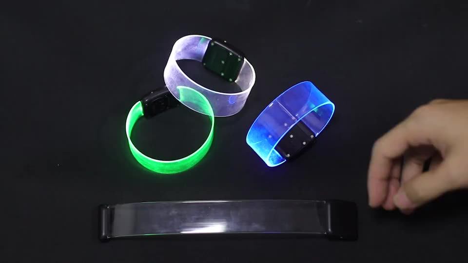 Custom Led Lighting Bracelet With Magnetic Led Party Bracelet Wristband ...