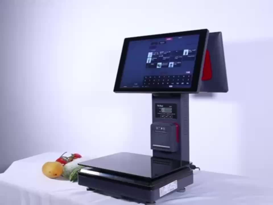 Ai Pos Scale Terminal Smart Recognize Food Touch Screen Scale 15.6 Inch ...