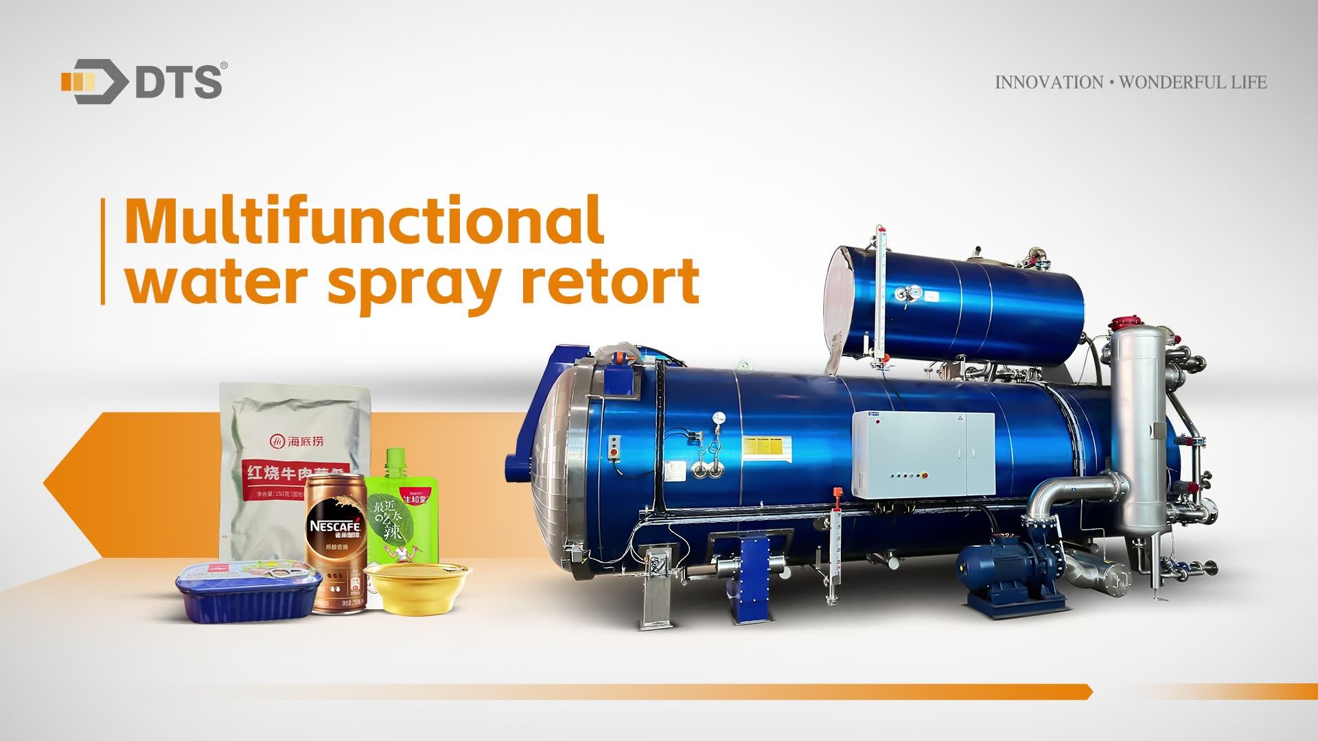 Stainless Steel Auto Water Spray Retort For Plastic Bottle Evaporated ...