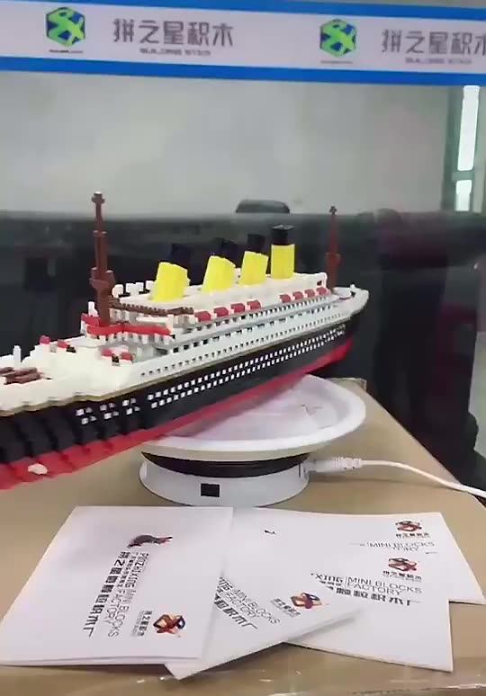 Mini Titanic Ship Model Assemble Puzzle Boats Bricks Kits Moc Building ...