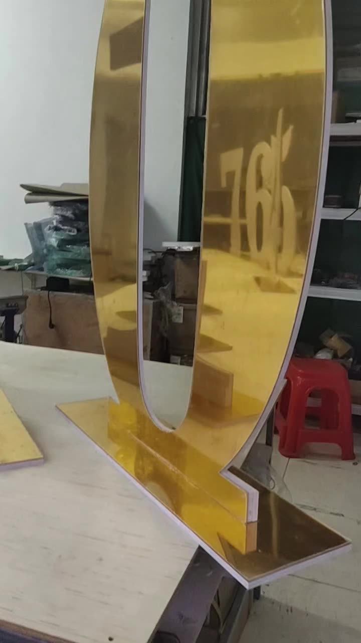 Larger Gold Mirror Number 50 5ft Acrylic Mirrored Marquee Numbers ...