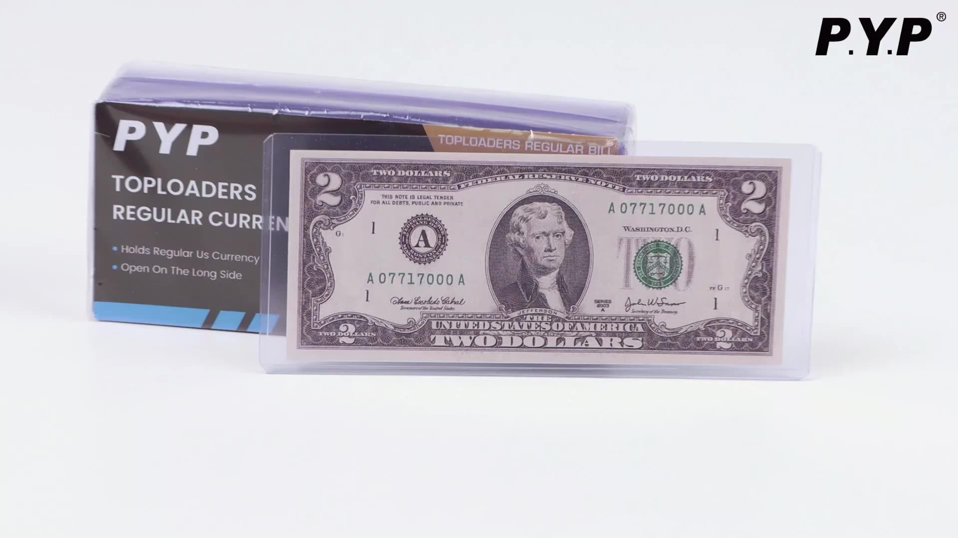 Wholesale Custom Large Bill Toploader Currency Regular Bill Top Loader ...