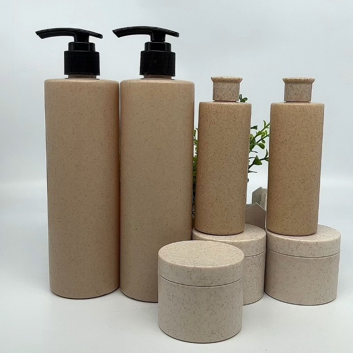 Recyclable Wheat Straw Cosmetic Jar 15g 30g 50g 100g Biodegradable ...