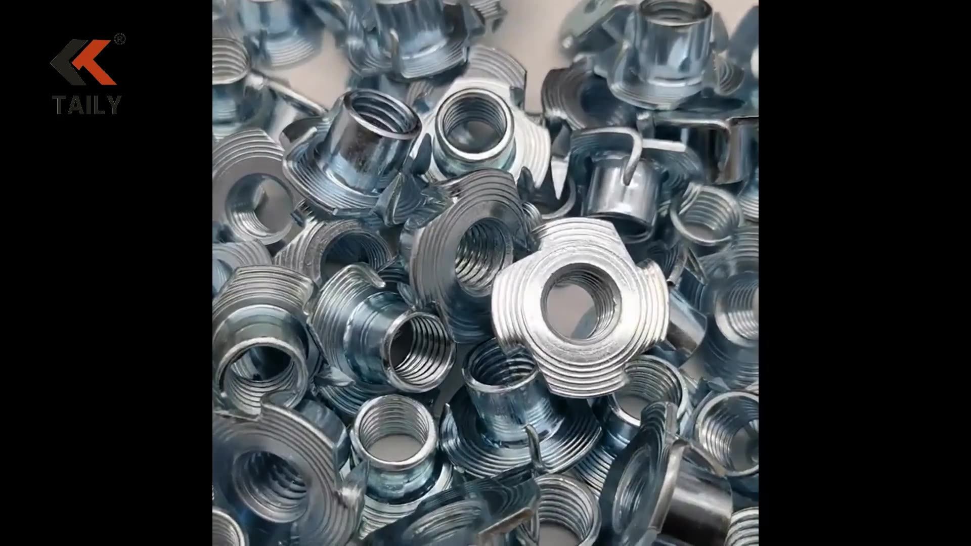 Galvanized M6 M8 M10 Four-toothed Wood Panel Inlaid Nut 4 Pronged ...