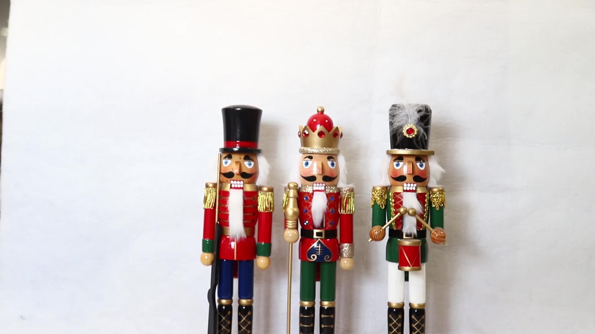 Decorative 36cm Wood Christmas Soldier Nutcracker Christmas Nutcracker ...