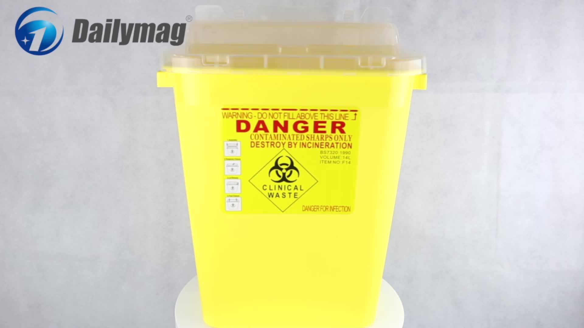 30l Medical Waste Sharps Container,Sharps Bin,Sharps Box For Biohazard ...